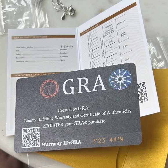 Moissanite | Jewelry | 2 Moissanite Diamond Heart Pendant Necklace ...